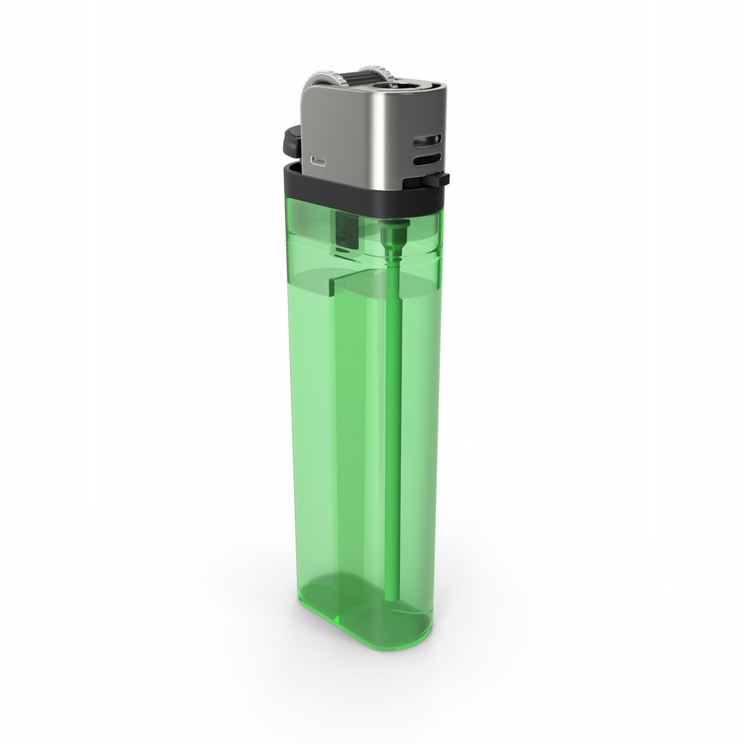 Green Lighter Model - TurboSquid 1853607