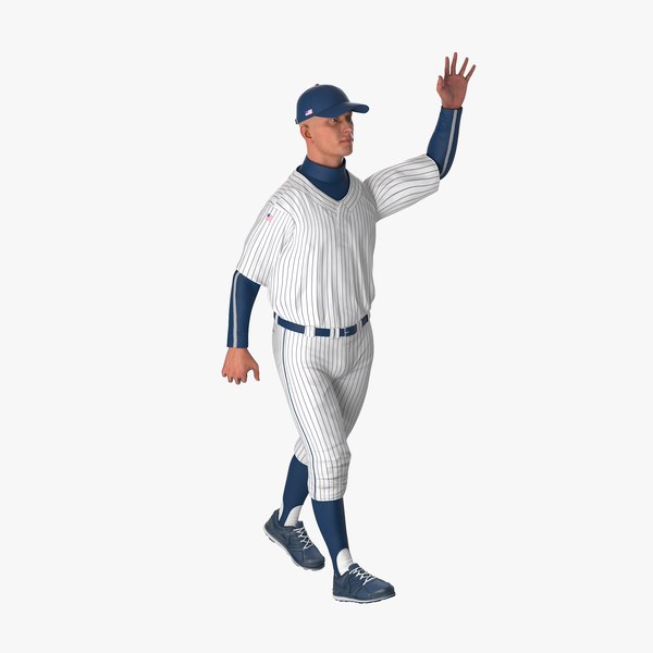 3d baseball player rigged generic