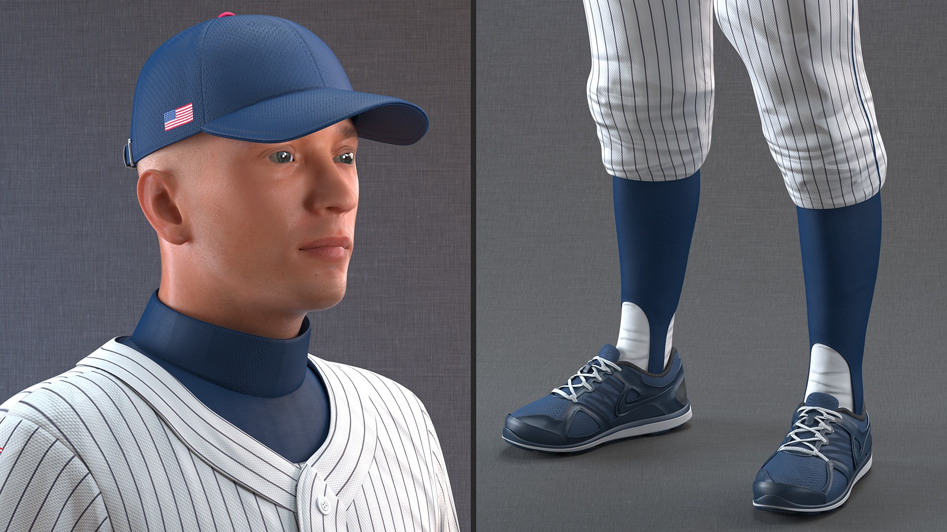 3d Baseball Player Rigged Generic