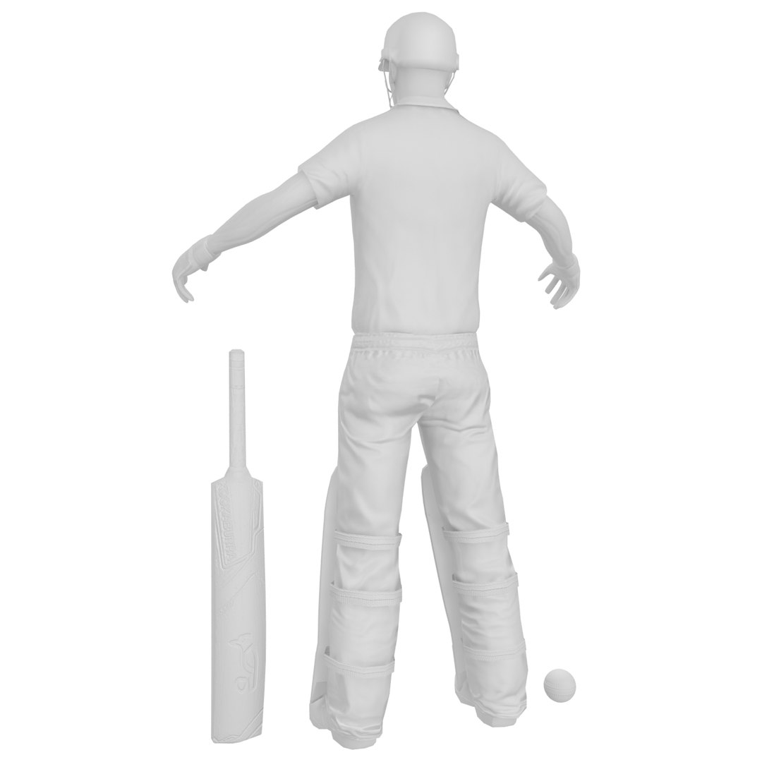Cricket player 3D model - TurboSquid 1286207