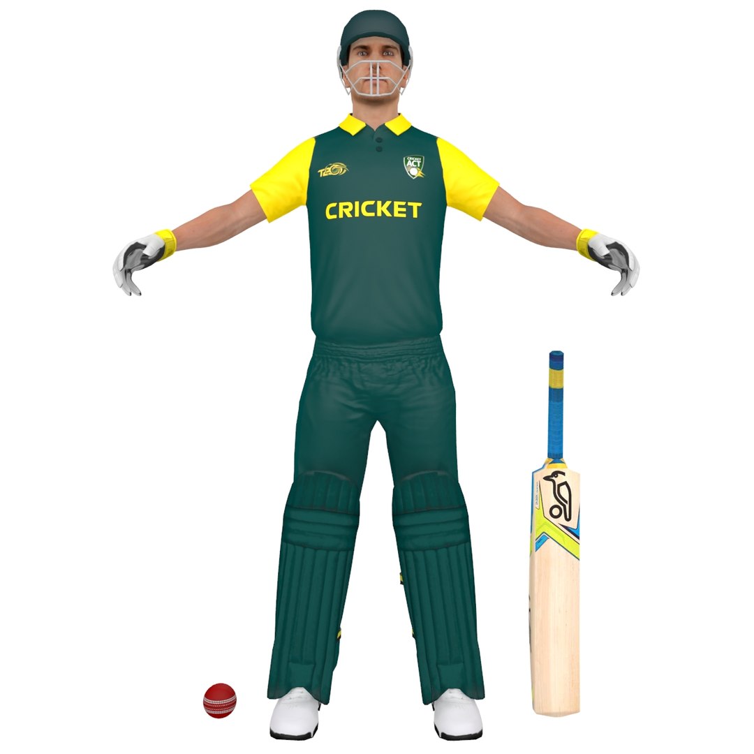 Cricket Player 3D Model - TurboSquid 1286207