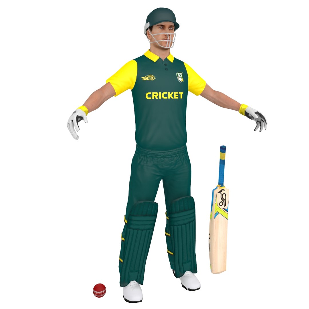 Cricket player 3D model - TurboSquid 1286207