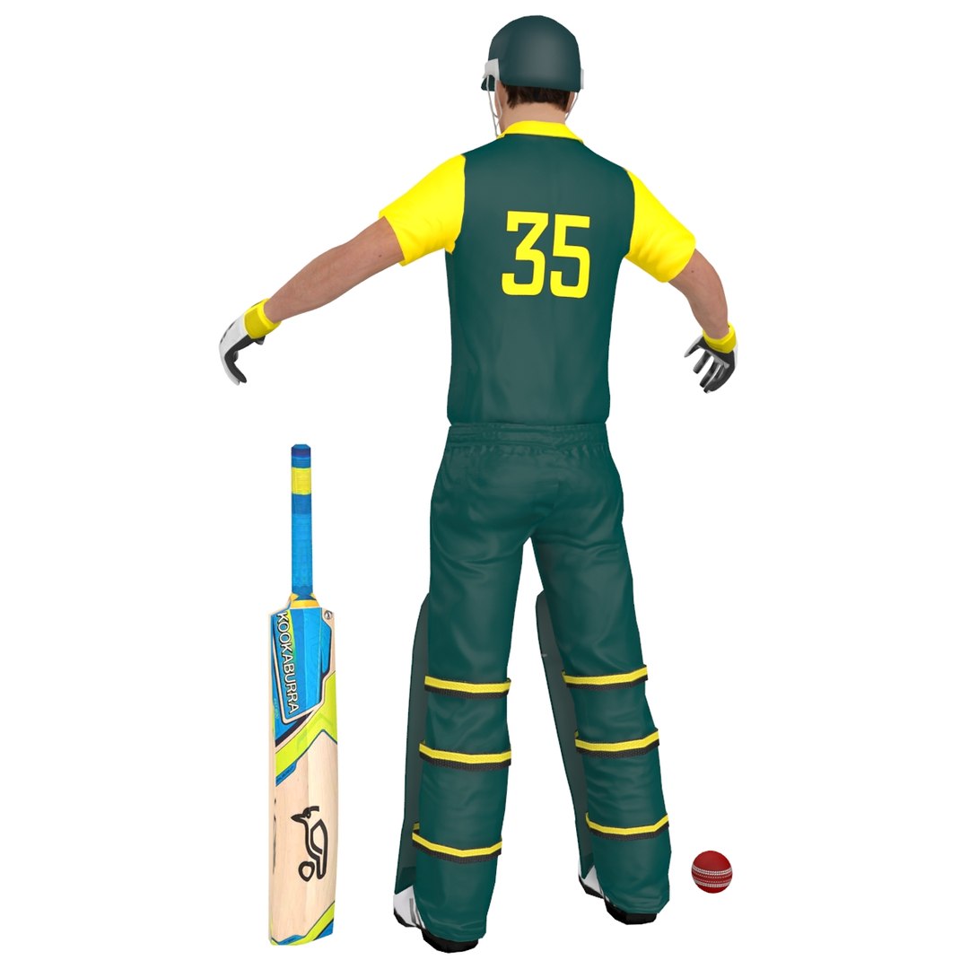 Cricket Player 3D Model - TurboSquid 1286207