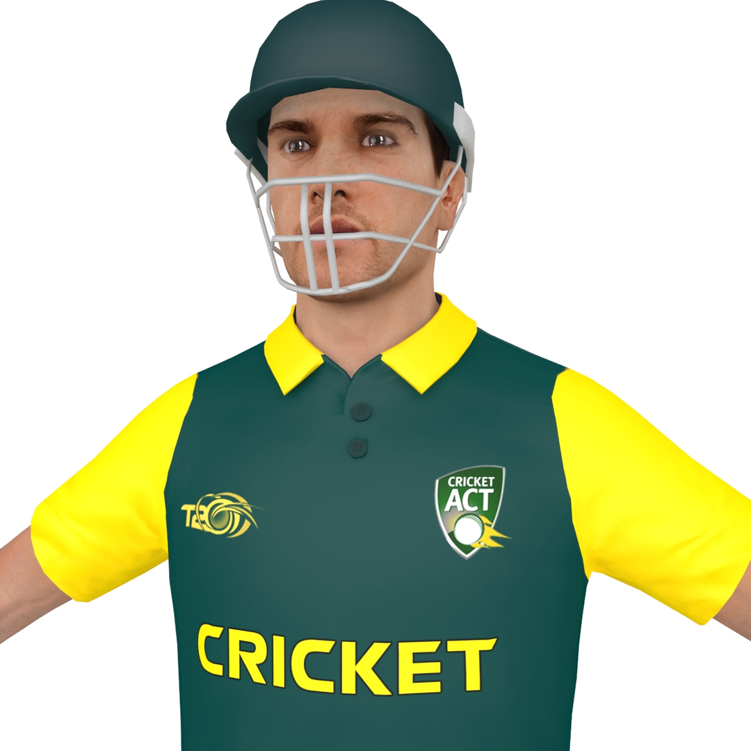 Cricket player 3D model - TurboSquid 1286207