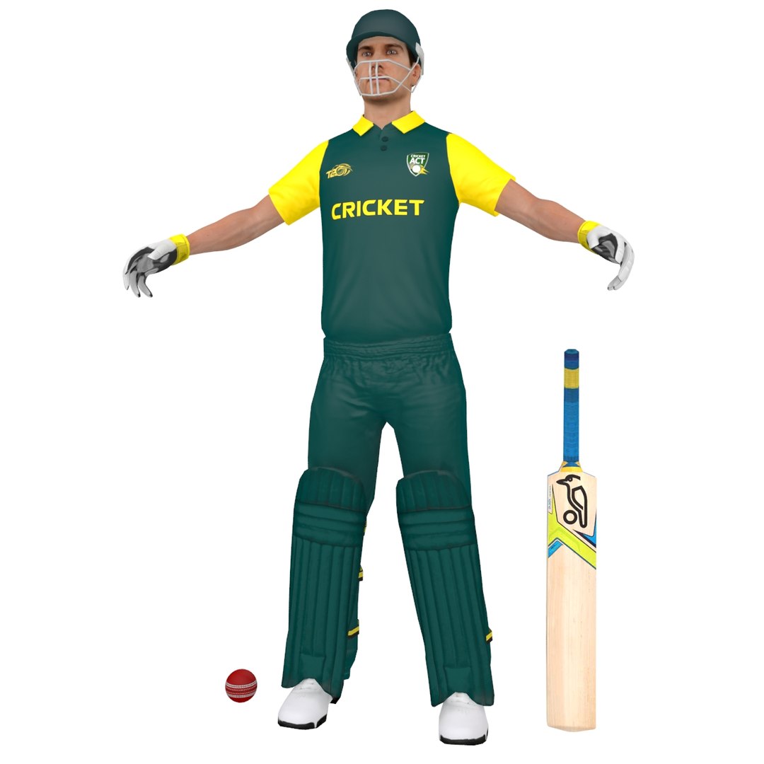 Cricket Player 3D Model - TurboSquid 1286207