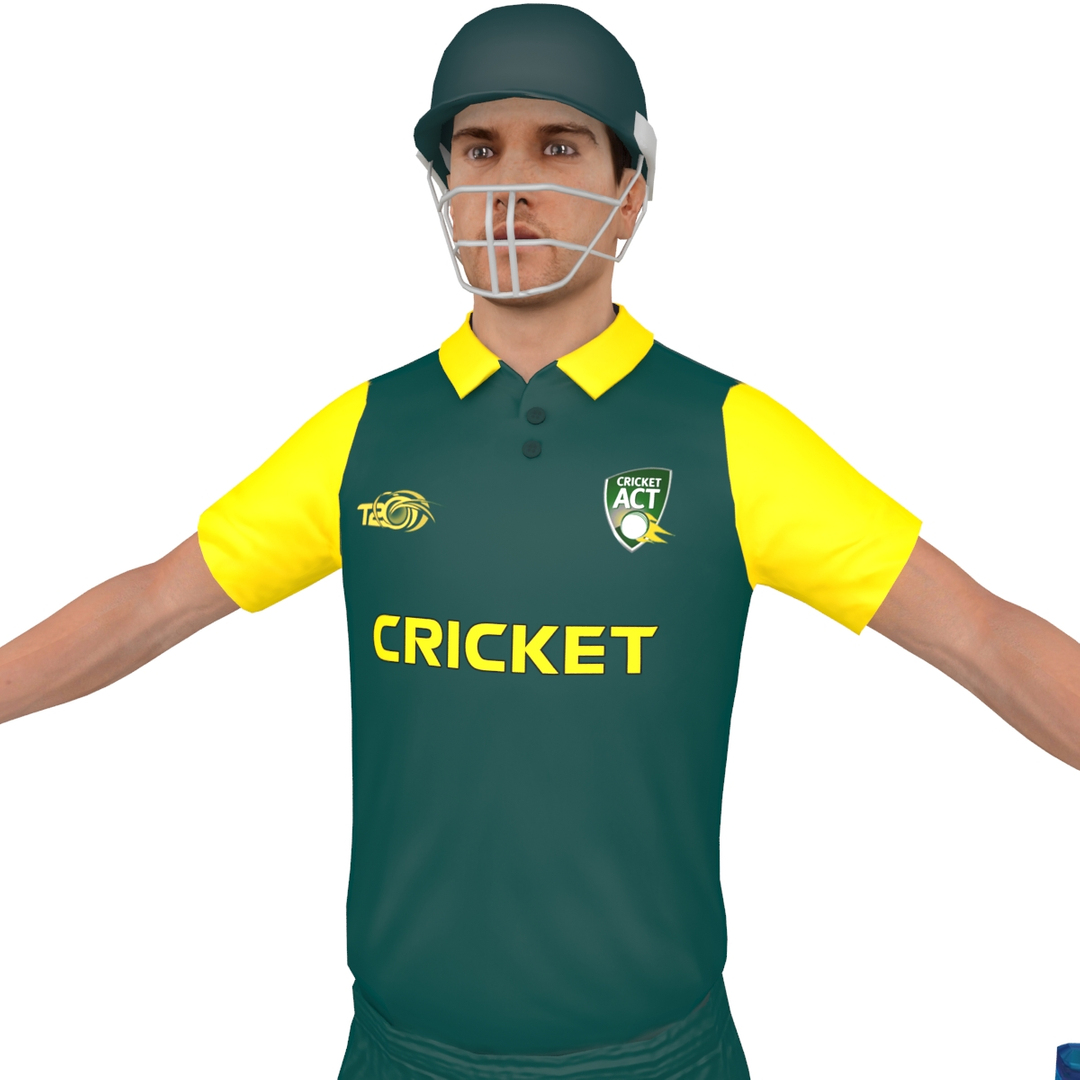 Cricket player 3D model - TurboSquid 1286207