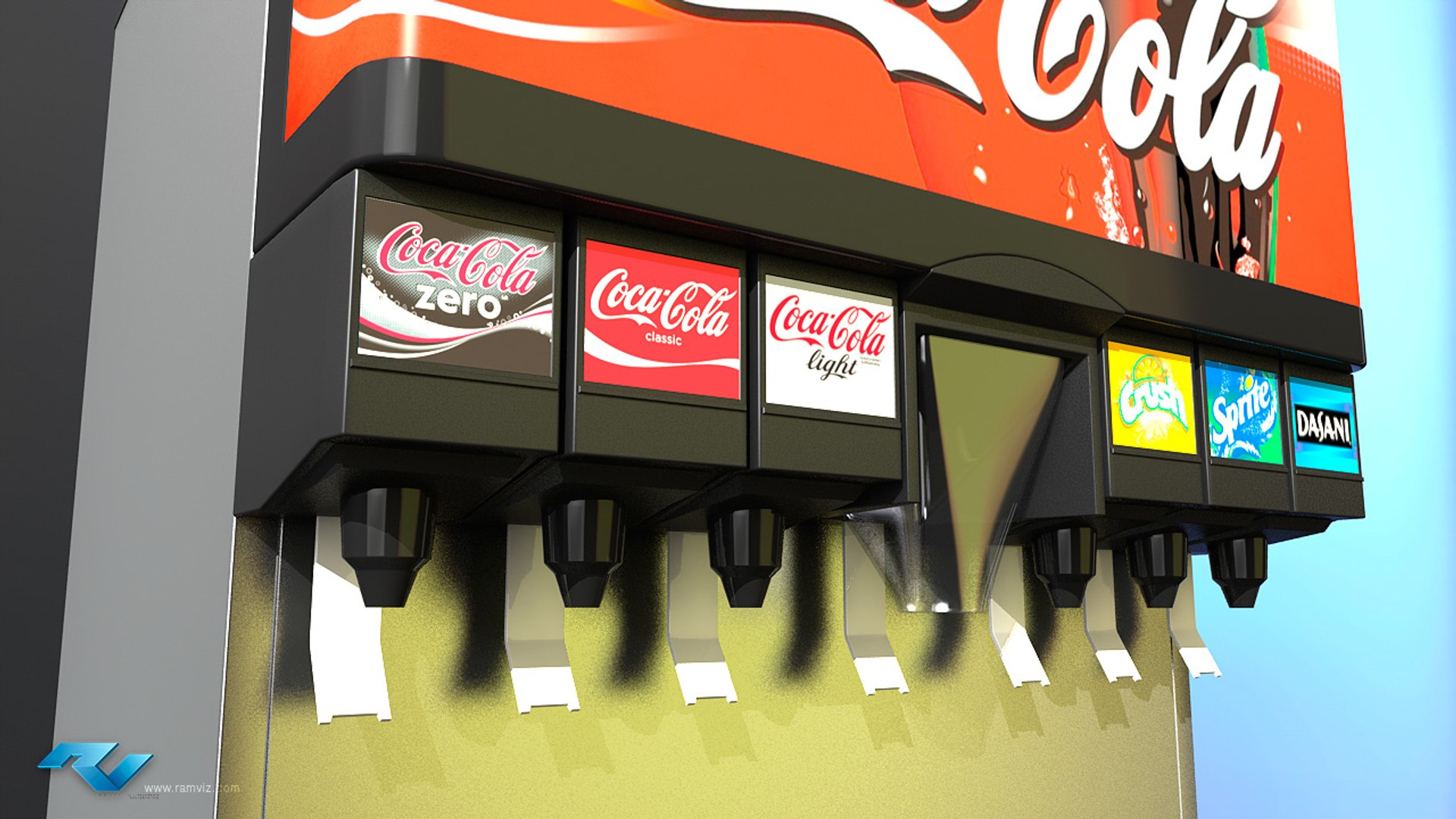 3d model of soda machine