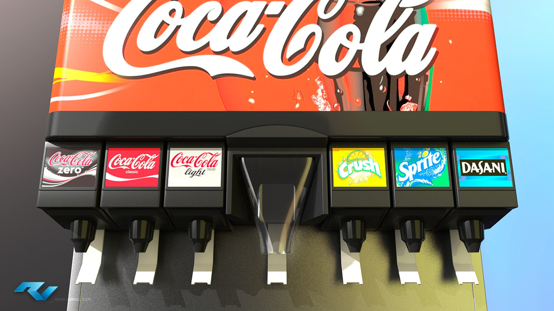 3d model of soda machine