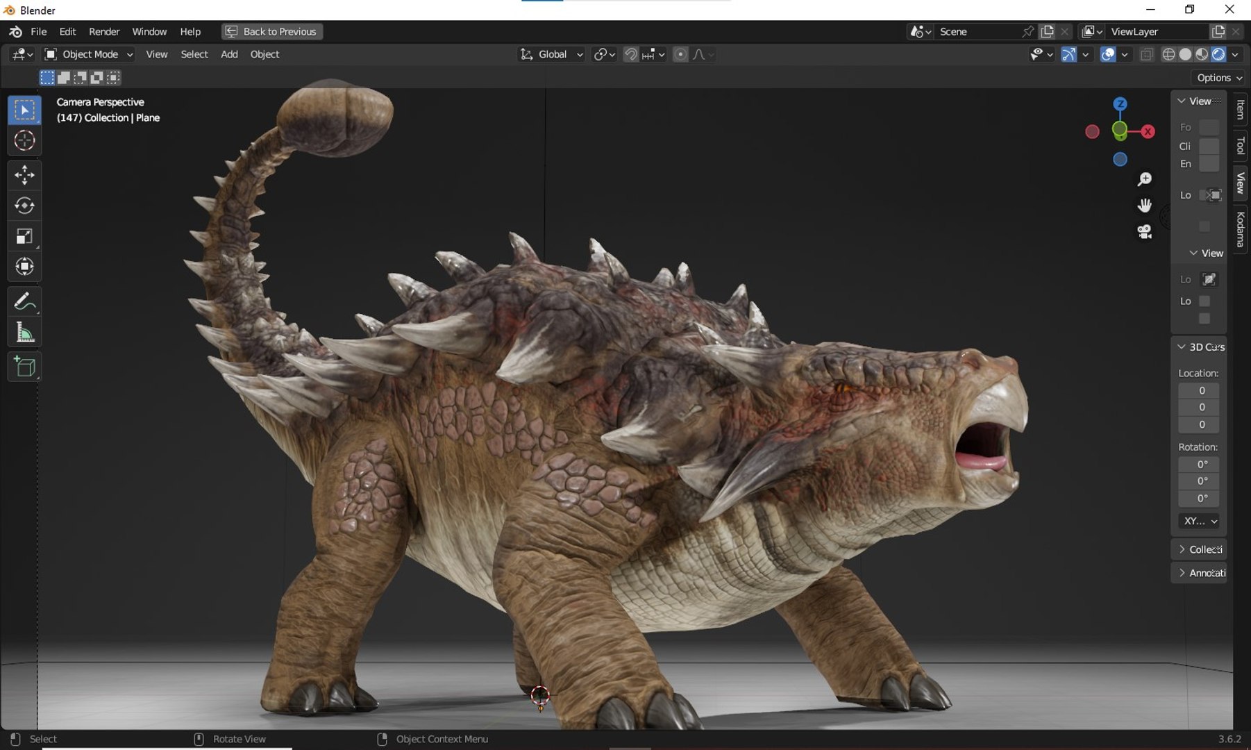 3D Ankylosaurus Model - TurboSquid 2182118