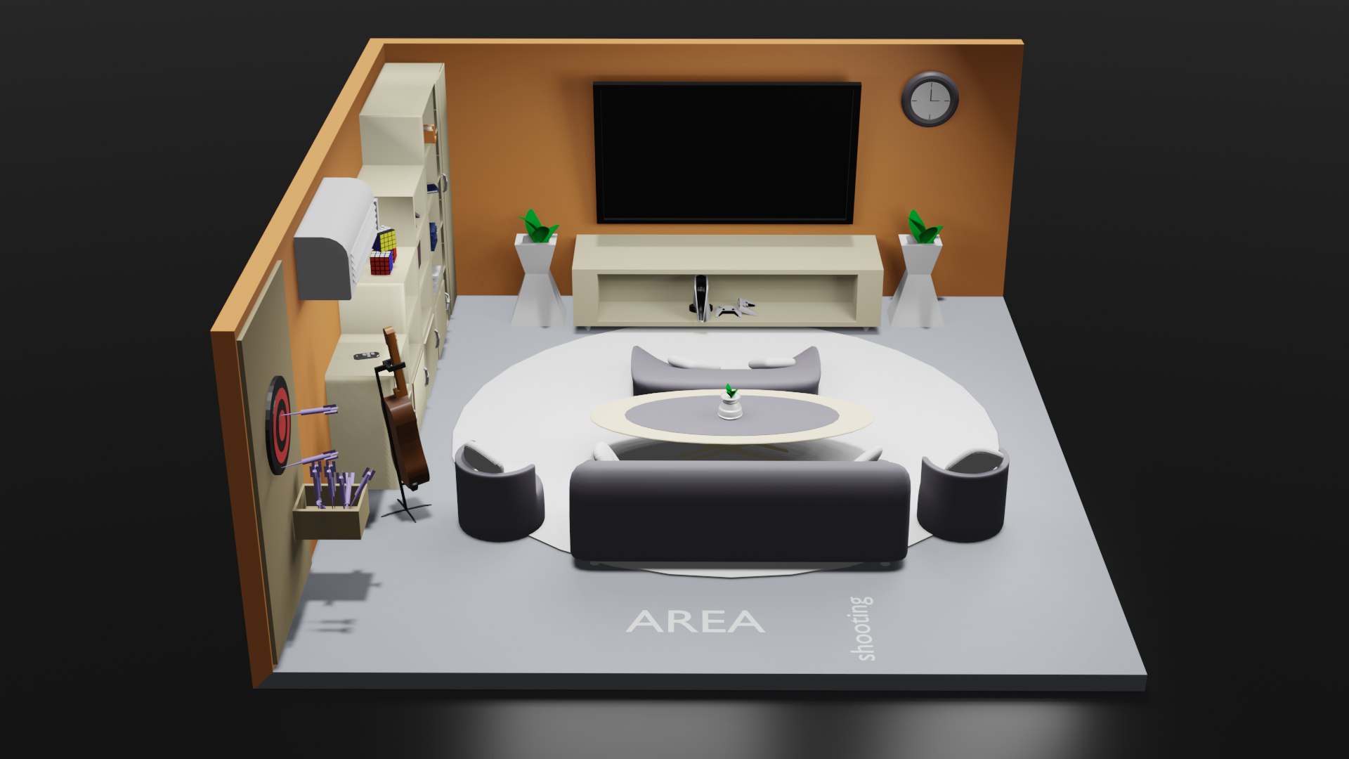 3D Isometric Room - TurboSquid 1959951