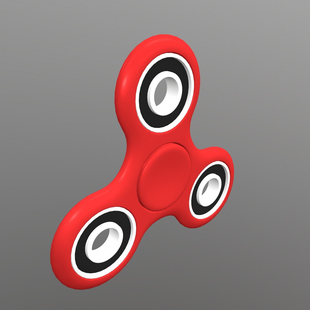 Red Fidget Spinner 3D Model - TurboSquid 1879459