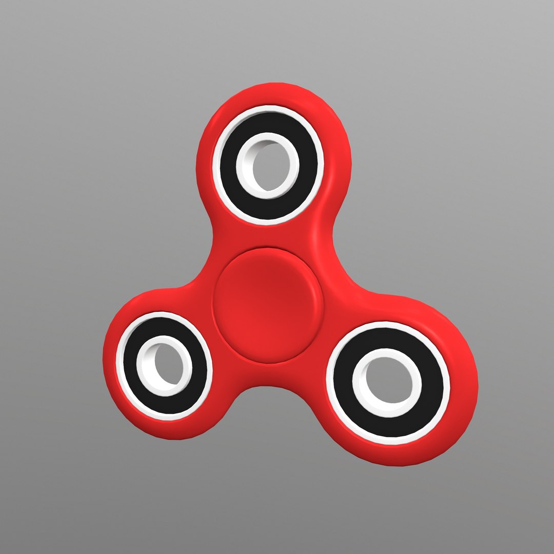 Red Fidget Spinner 3D Model - TurboSquid 1879459
