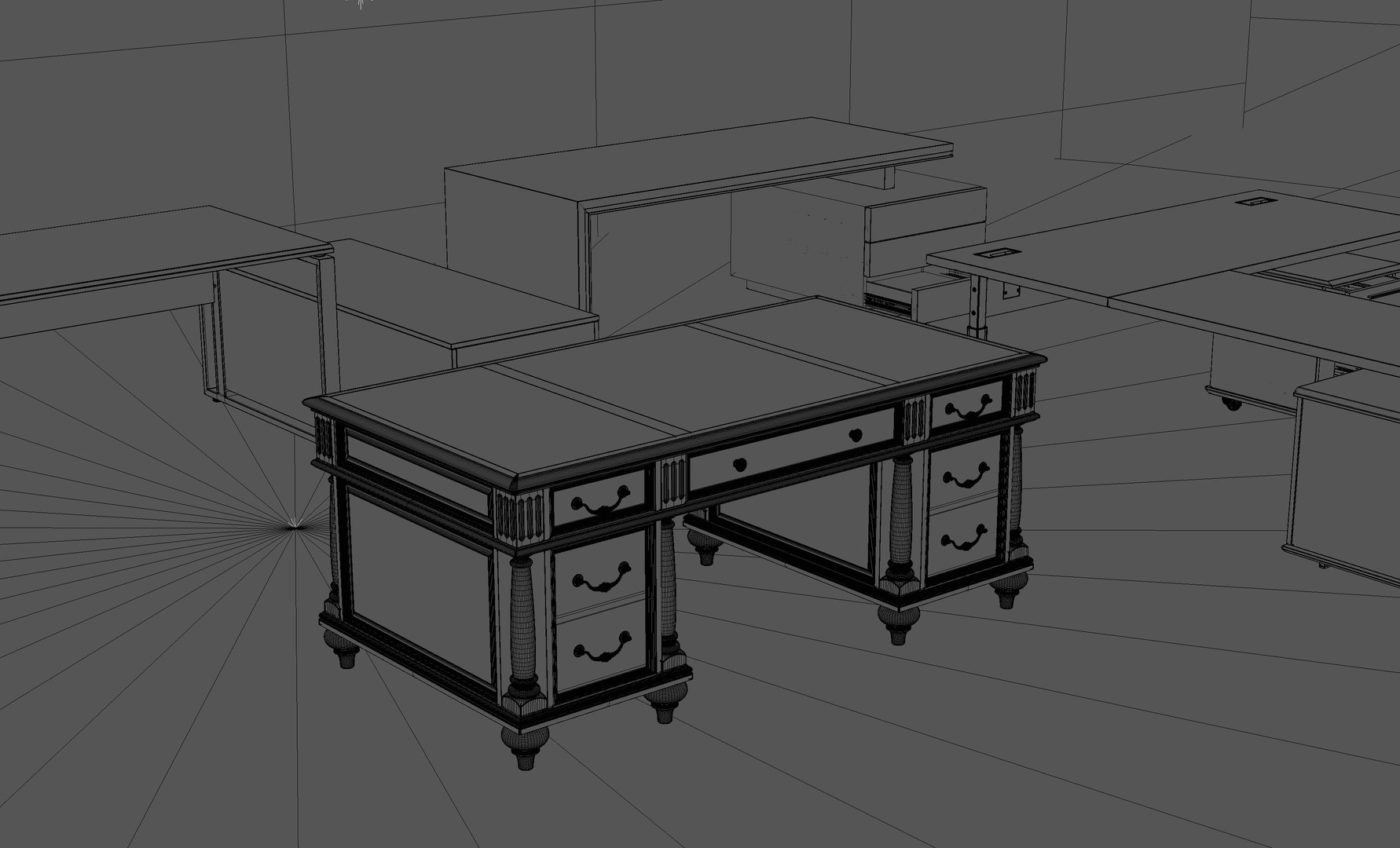 Office Tables Collection 3D Model - TurboSquid 2222723