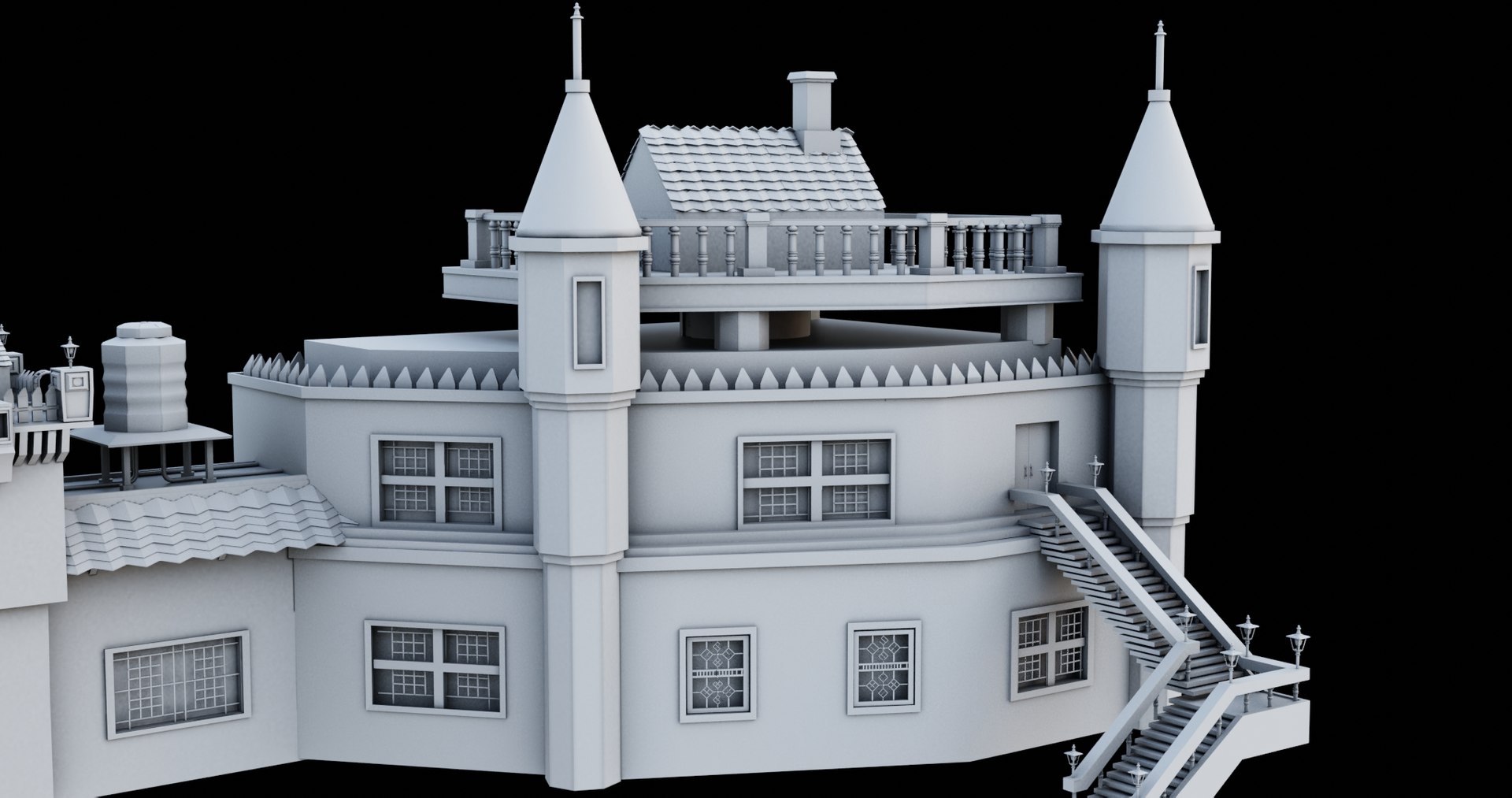 Castle With PBR Unity Unreal Engine V-Ray Arnold Textures Included 3D ...