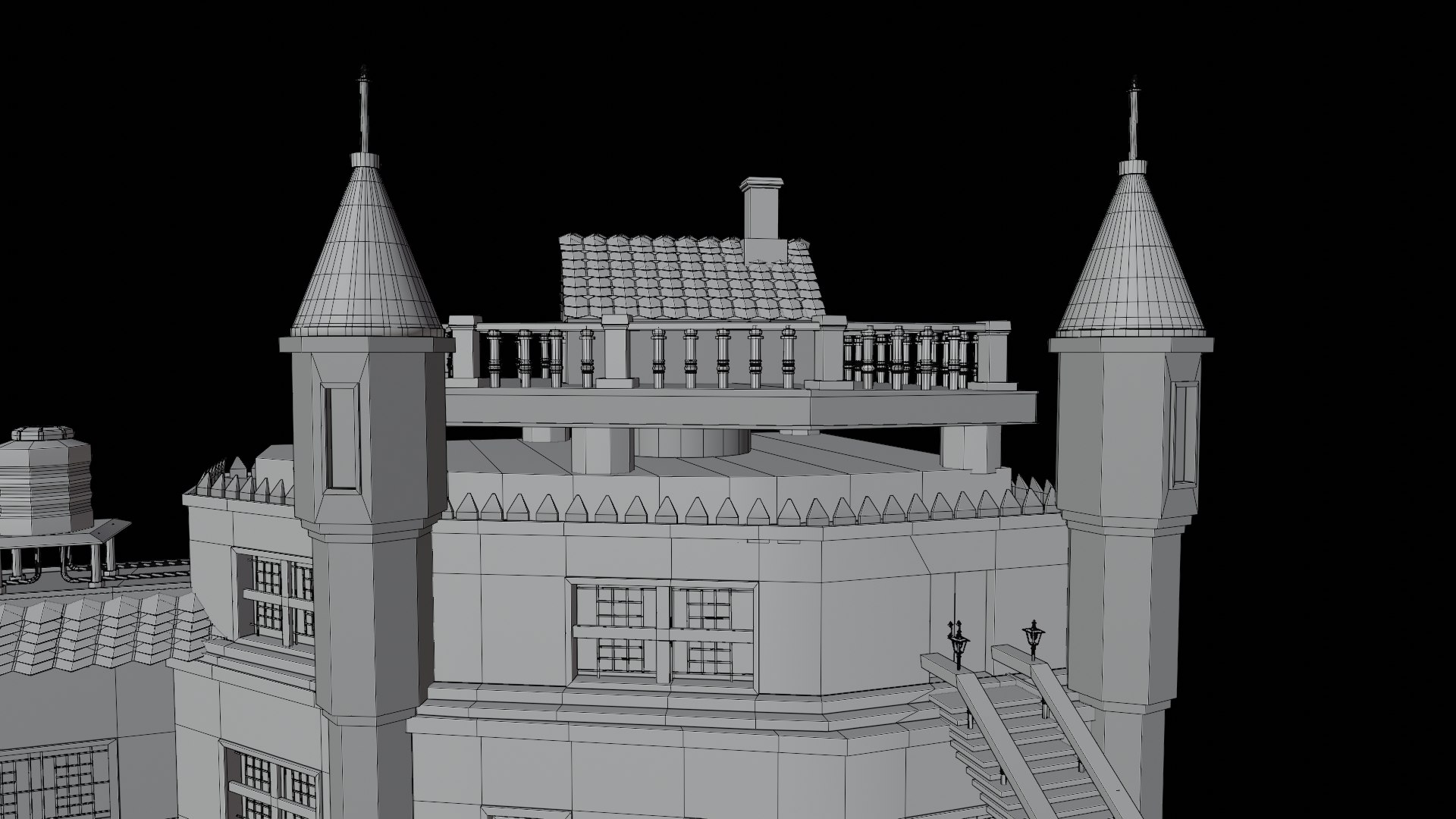 Castle With PBR Unity Unreal Engine V-Ray Arnold Textures Included 3D ...