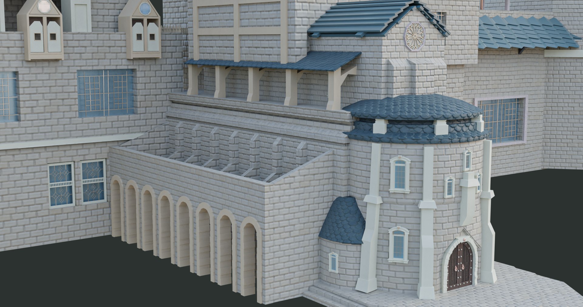 Castle With PBR Unity Unreal Engine V-Ray Arnold Textures Included 3D ...