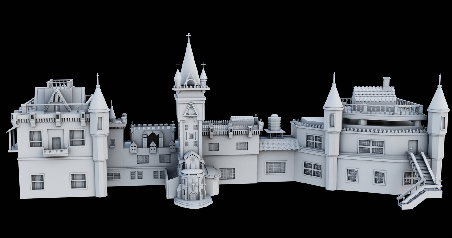 Castle With PBR Unity Unreal Engine V-Ray Arnold Textures Included 3D ...