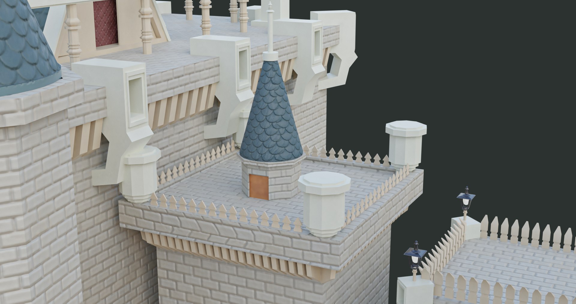 Castle With PBR Unity Unreal Engine V-Ray Arnold Textures Included 3D ...