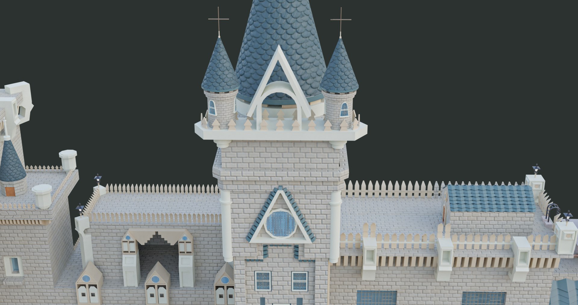 Castle With PBR Unity Unreal Engine V-Ray Arnold Textures Included 3D ...