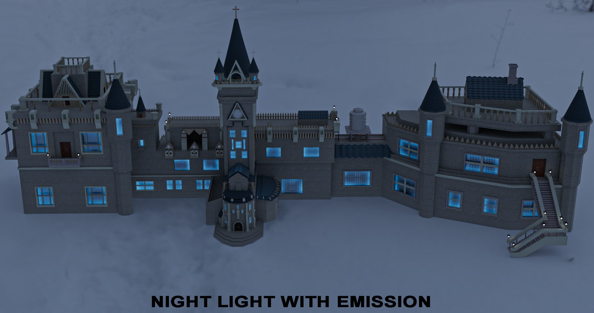 Castle With PBR Unity Unreal Engine V-Ray Arnold Textures Included 3D ...