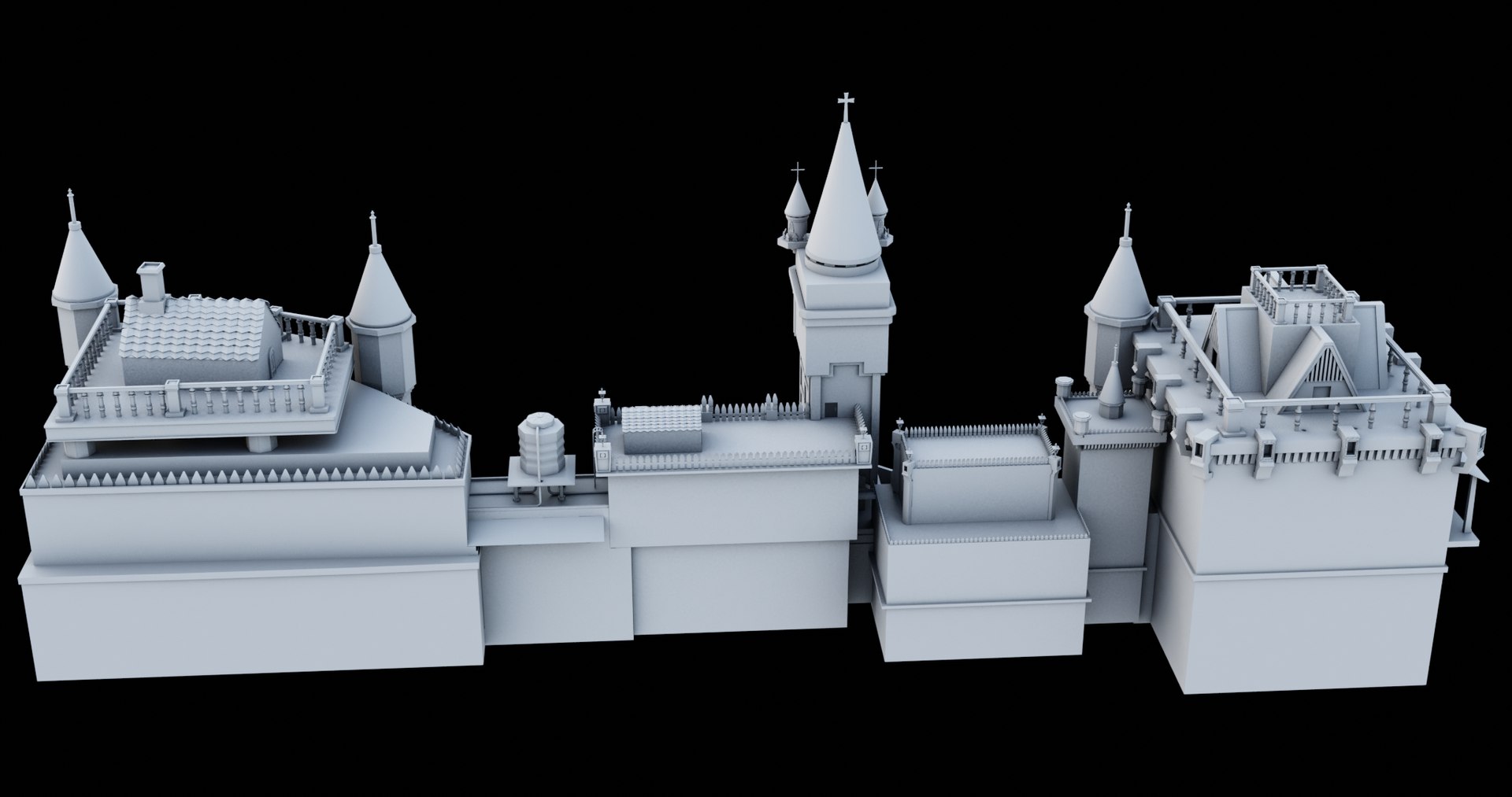 Castle With PBR Unity Unreal Engine V-Ray Arnold Textures Included 3D ...