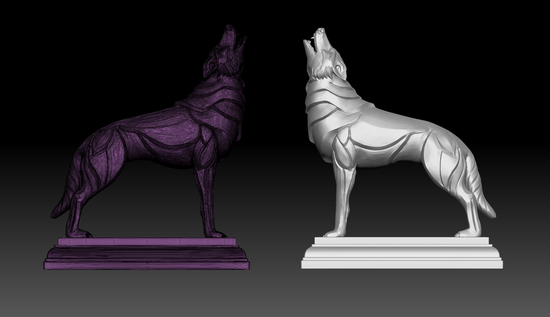 Howling Wolf 3D model - TurboSquid 2158488
