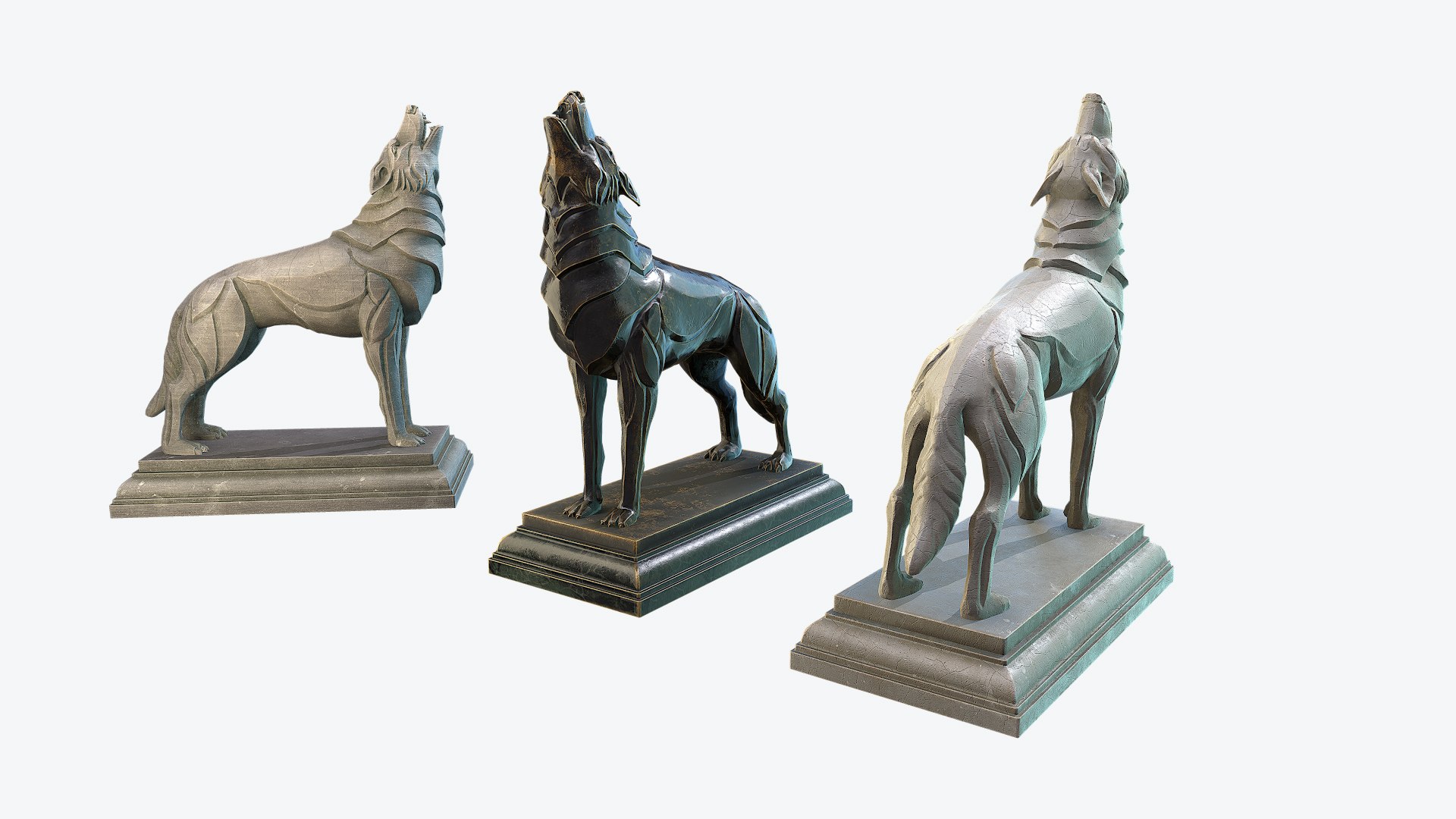 Howling Wolf 3D model - TurboSquid 2158488
