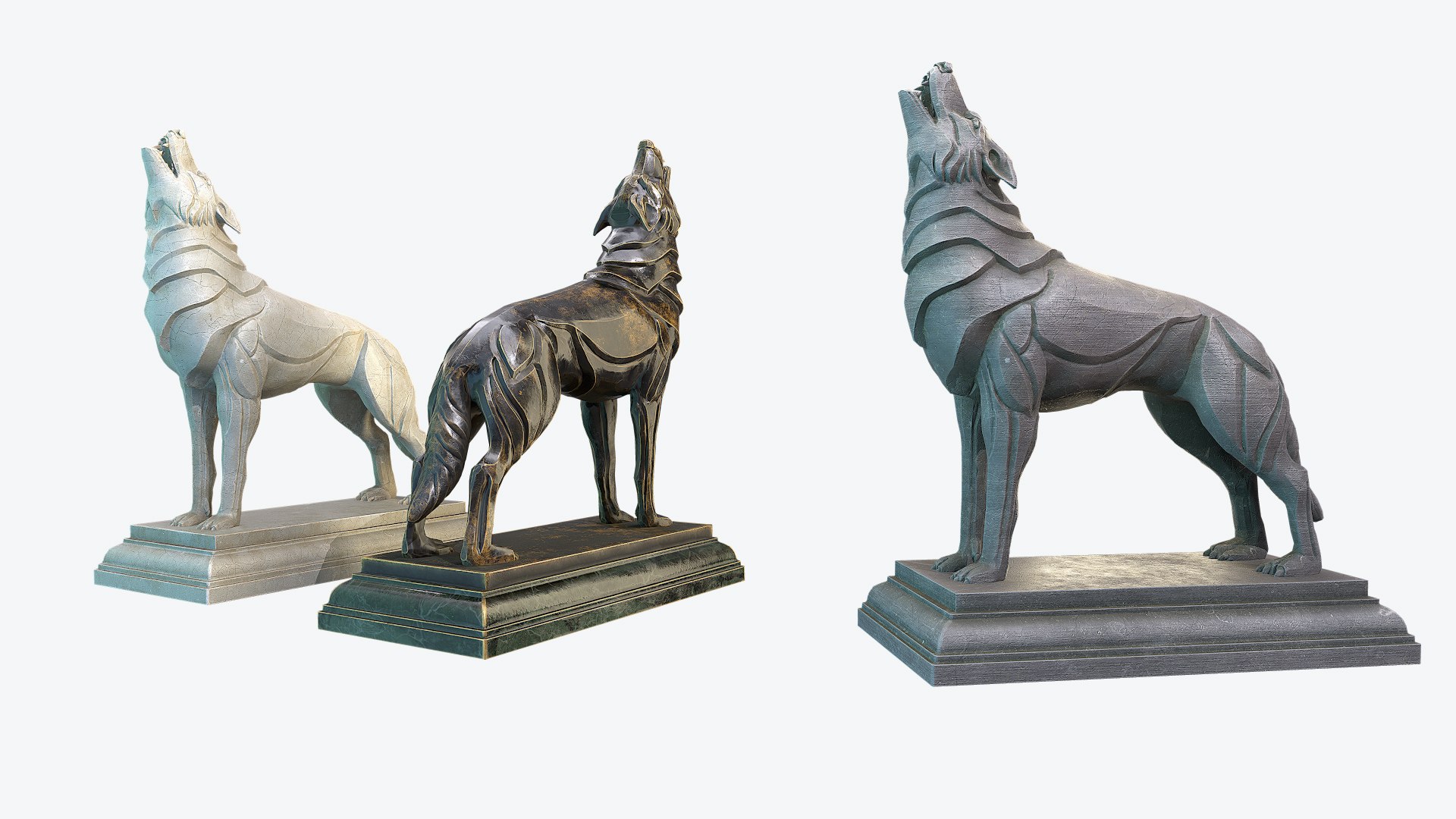 Howling Wolf 3D model - TurboSquid 2158488