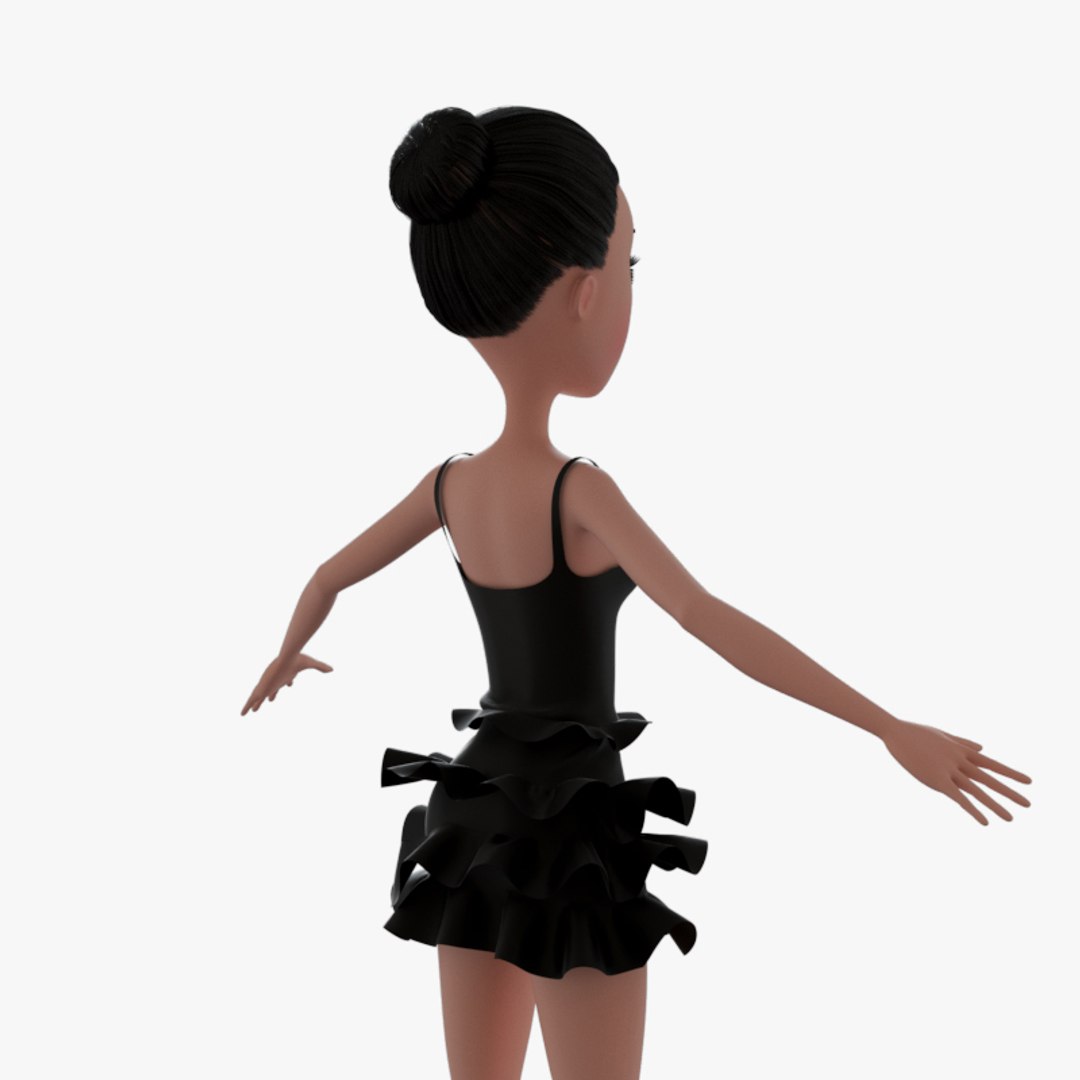 Cartoon Character Girl Rig Model - TurboSquid 1286750