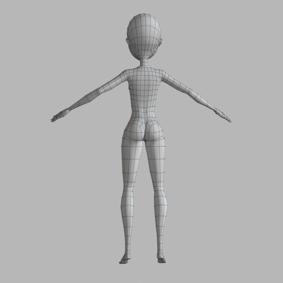 Cartoon Character Girl Rig Model - TurboSquid 1286750