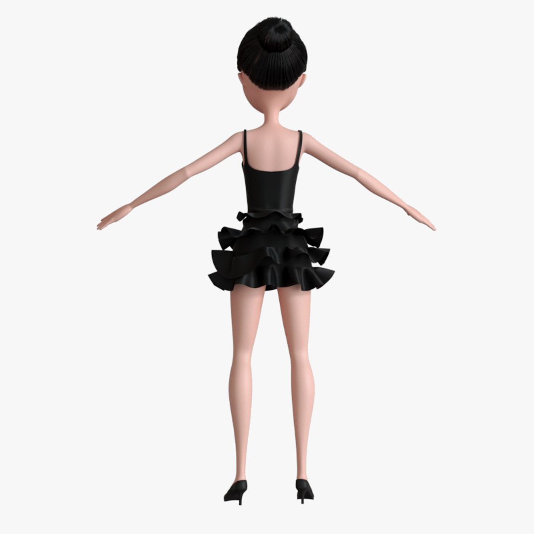 Cartoon Character Girl Rig Model - TurboSquid 1286750