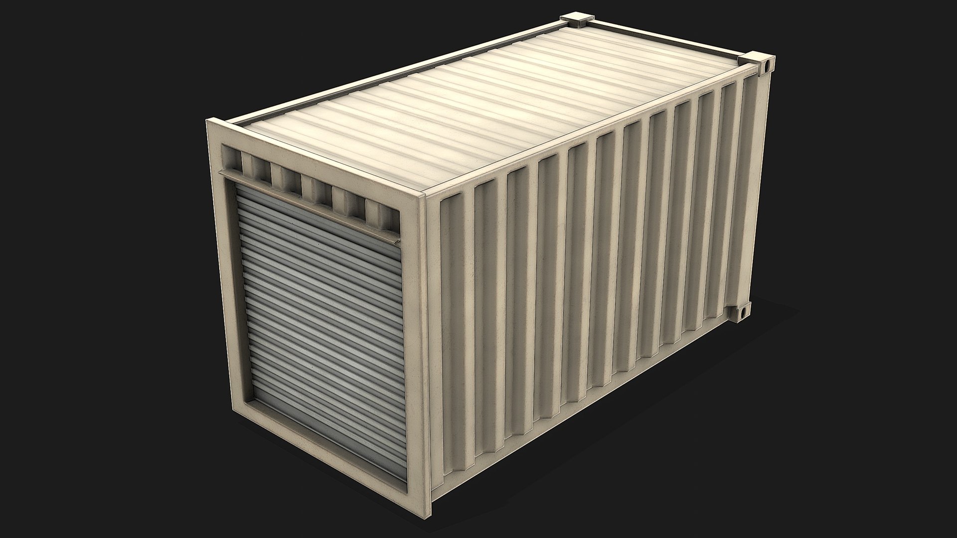16ft Container With Roll-Up Door - White 3D Model - TurboSquid 2150208