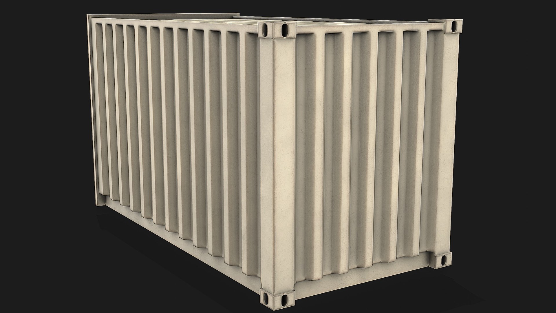 16ft Container With Roll-Up Door - White 3D Model - TurboSquid 2150208