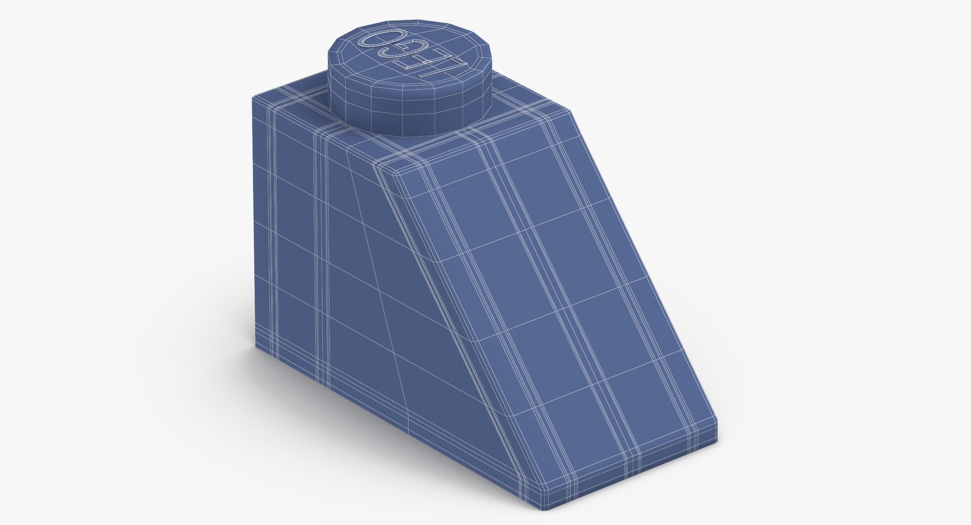 Lego Brick 2x1 Slope 3D Model - TurboSquid 1409413