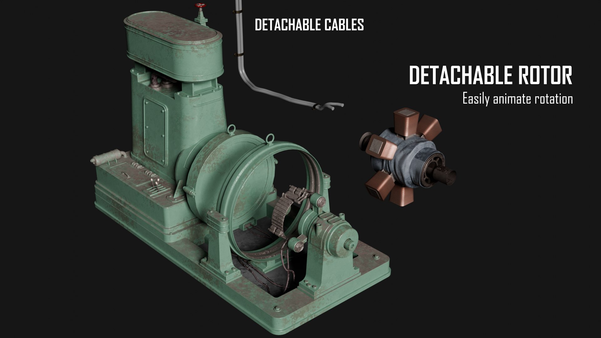 Old Electric Power Generator 3D Model - TurboSquid 2330881