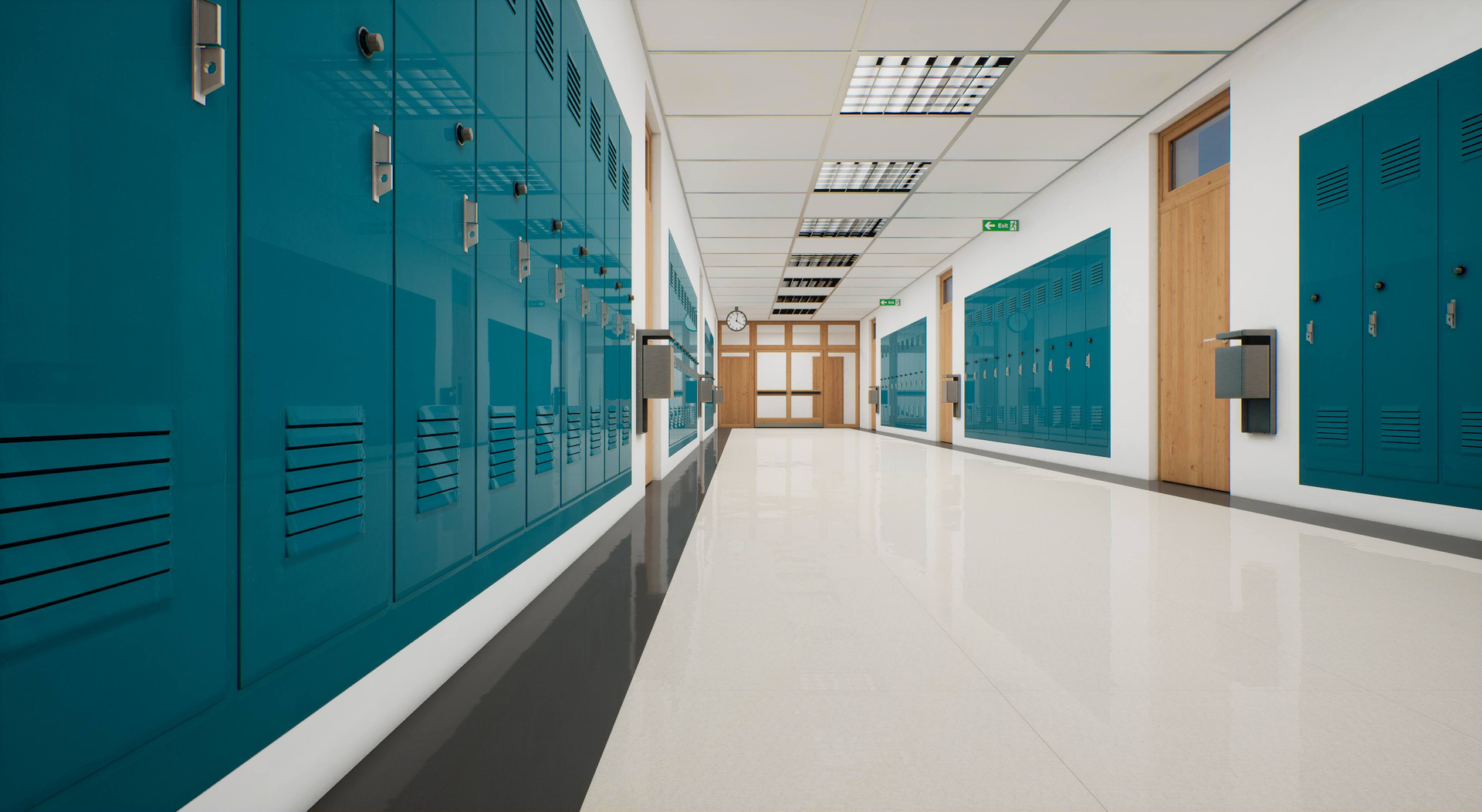 3D classroom corridor hallway - TurboSquid 1683074