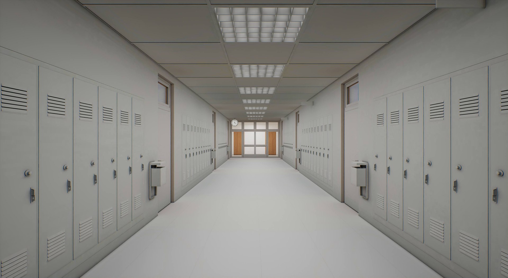 3D Classroom Corridor Hallway - TurboSquid 1683074