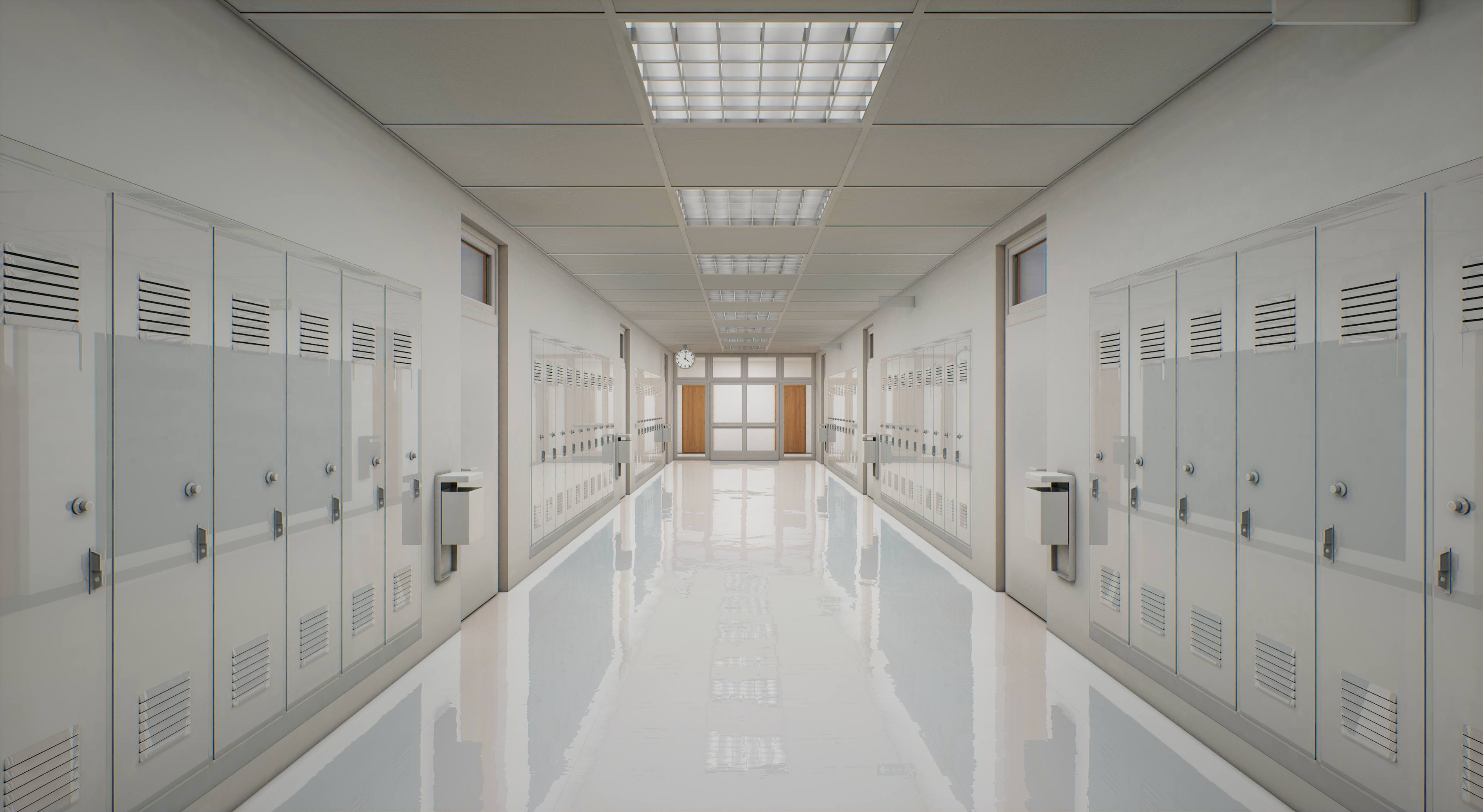 3D classroom corridor hallway - TurboSquid 1683074