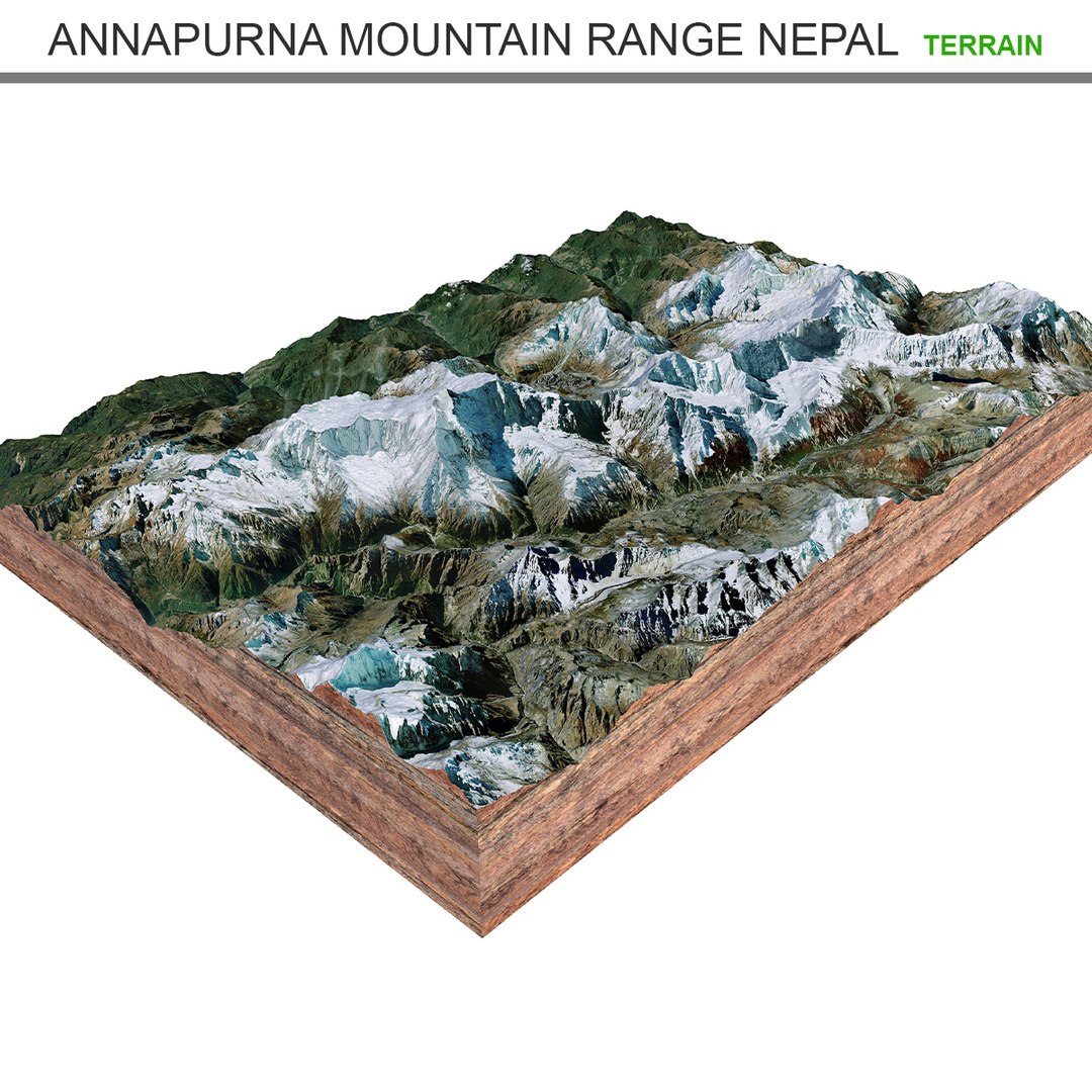 3D Model Annapurna Mountain Range Nepal - TurboSquid 2061366