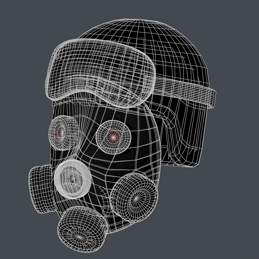 3D Gas Mask Model - TurboSquid 1690305