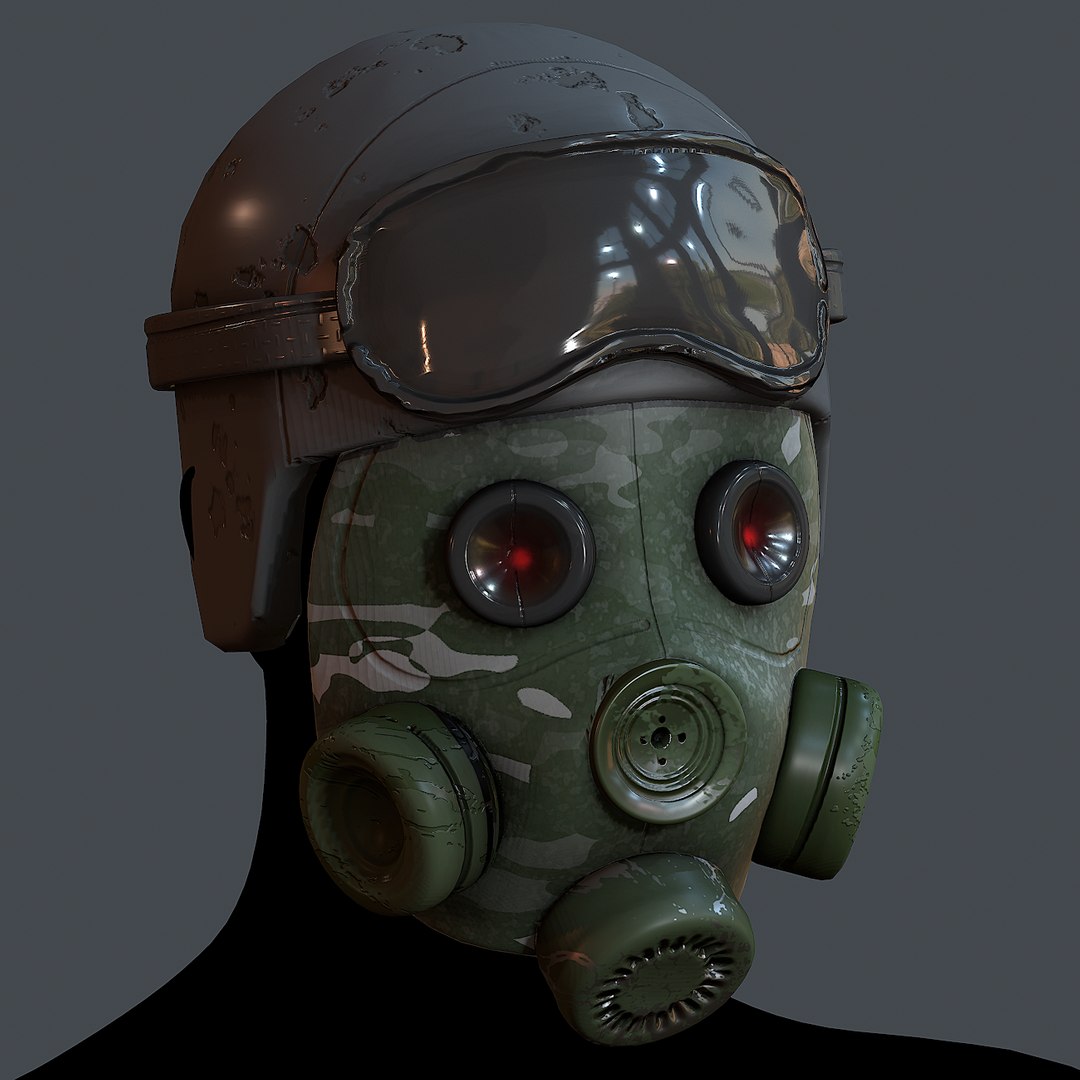 3D Gas Mask Model - TurboSquid 1690305