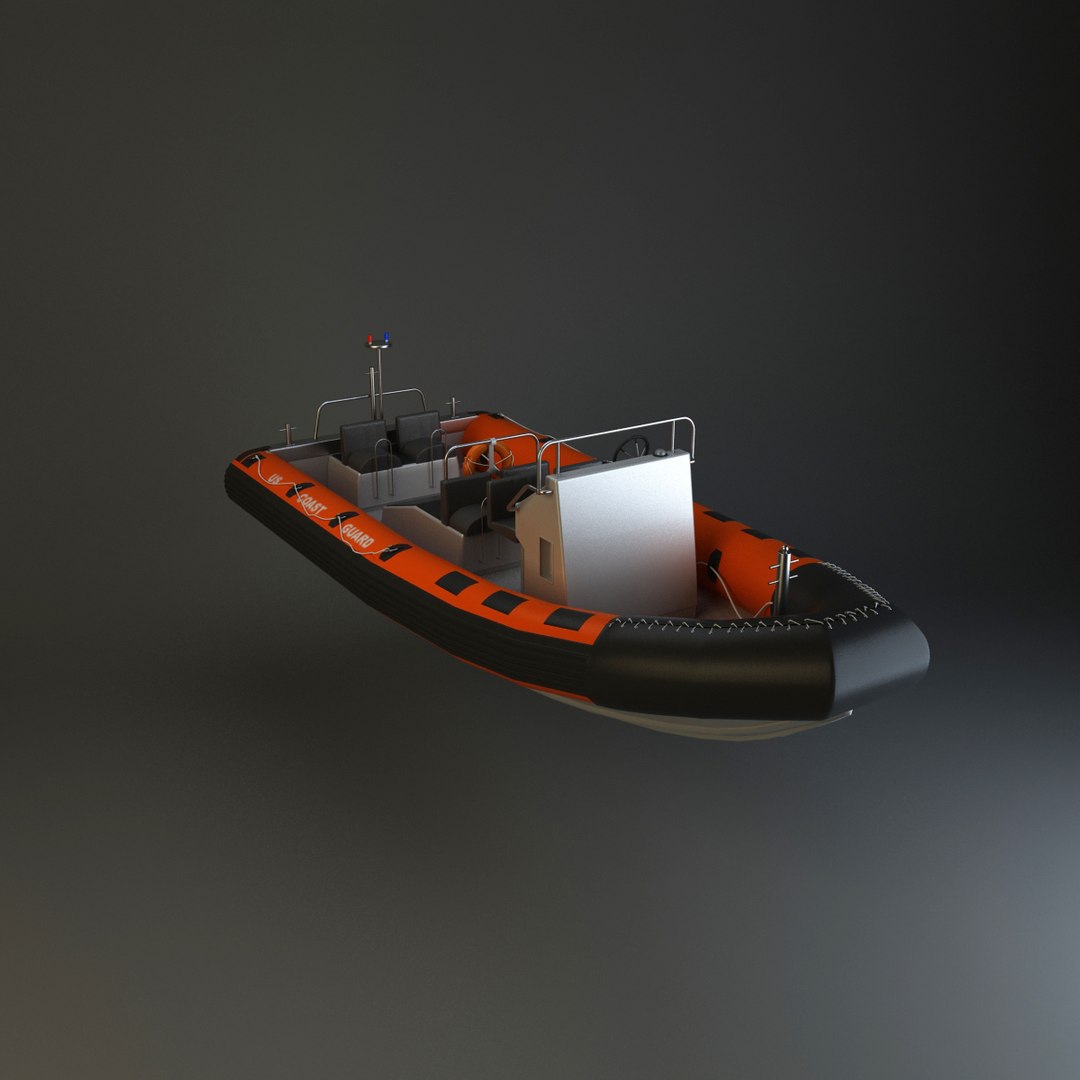 Rhib Boat 3d Model