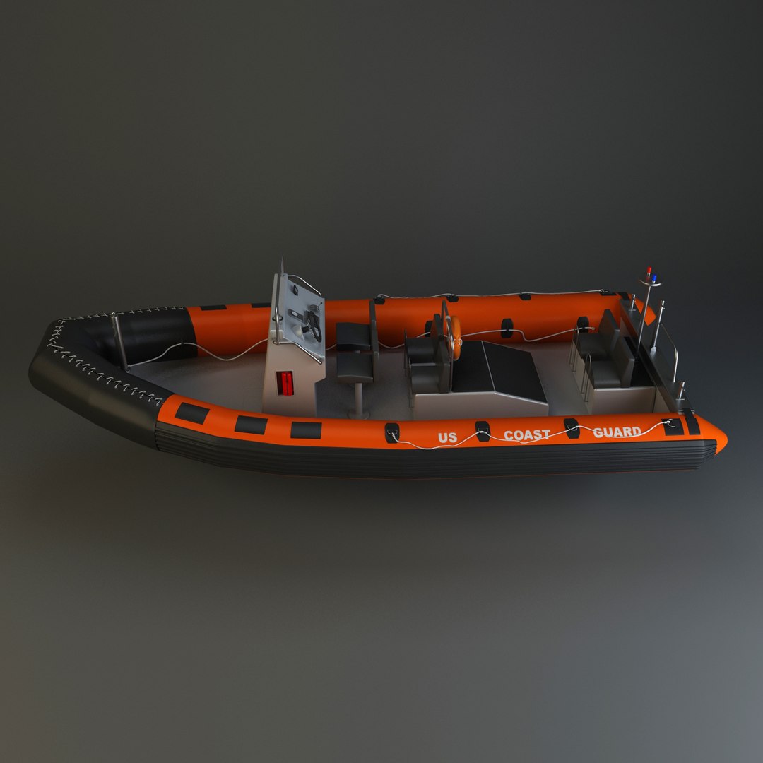 Rhib Boat 3d Model