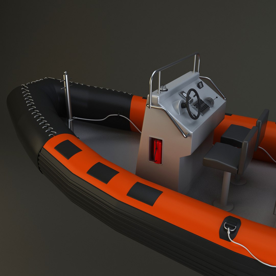Rhib Boat 3d Model
