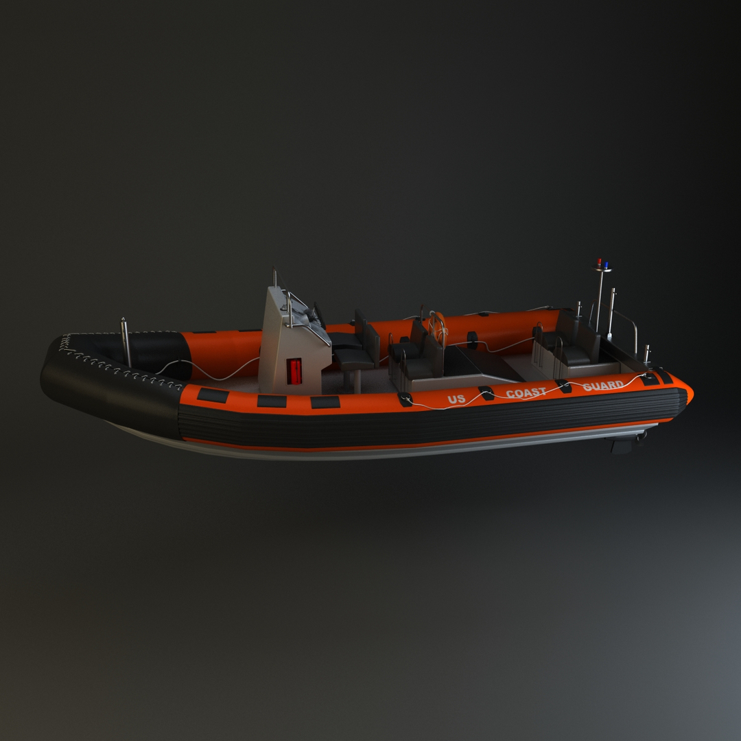 Rhib Boat 3d Model