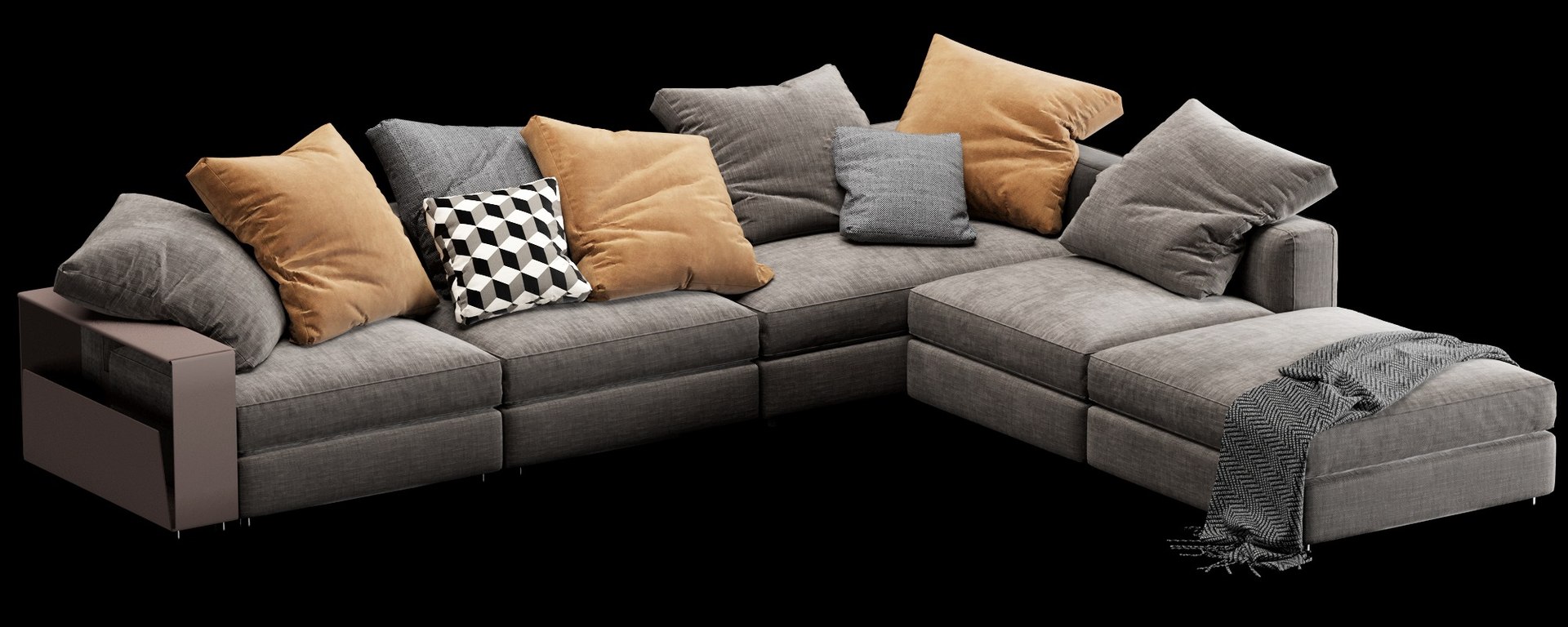 Flexform Harper Sectional 3D Model - TurboSquid 1846968