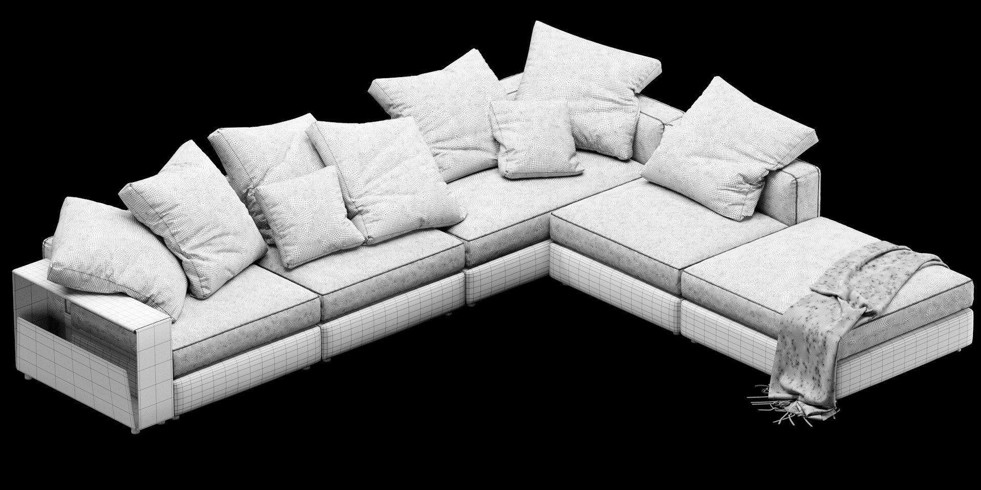 Flexform Harper Sectional 3D Model - TurboSquid 1846968
