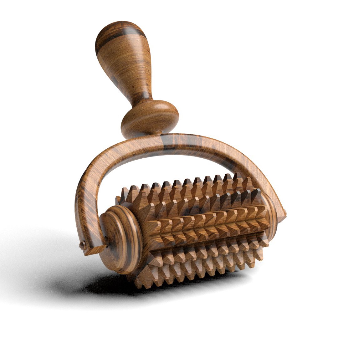 Wooden Acupressure Roller Massager 3D Model - TurboSquid 1822998