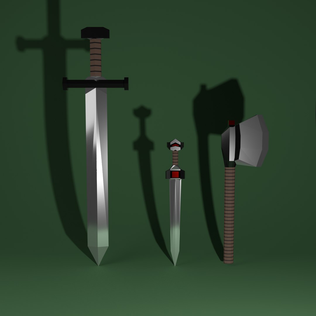 Sword Axe 3D Model - TurboSquid 1637005