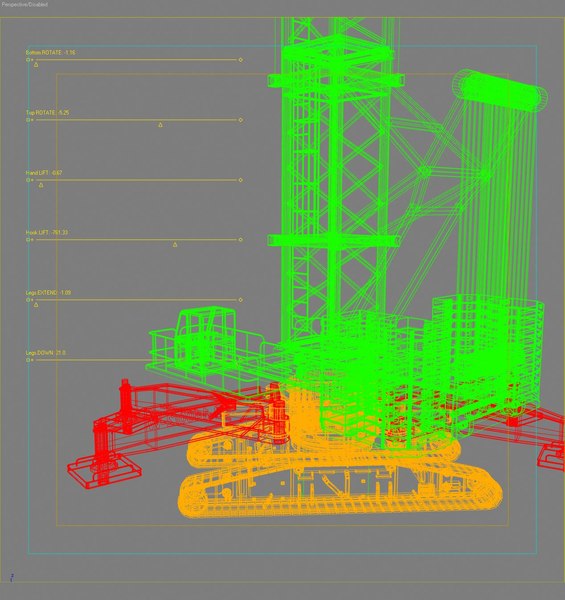 3d 3ds crane mobile tower